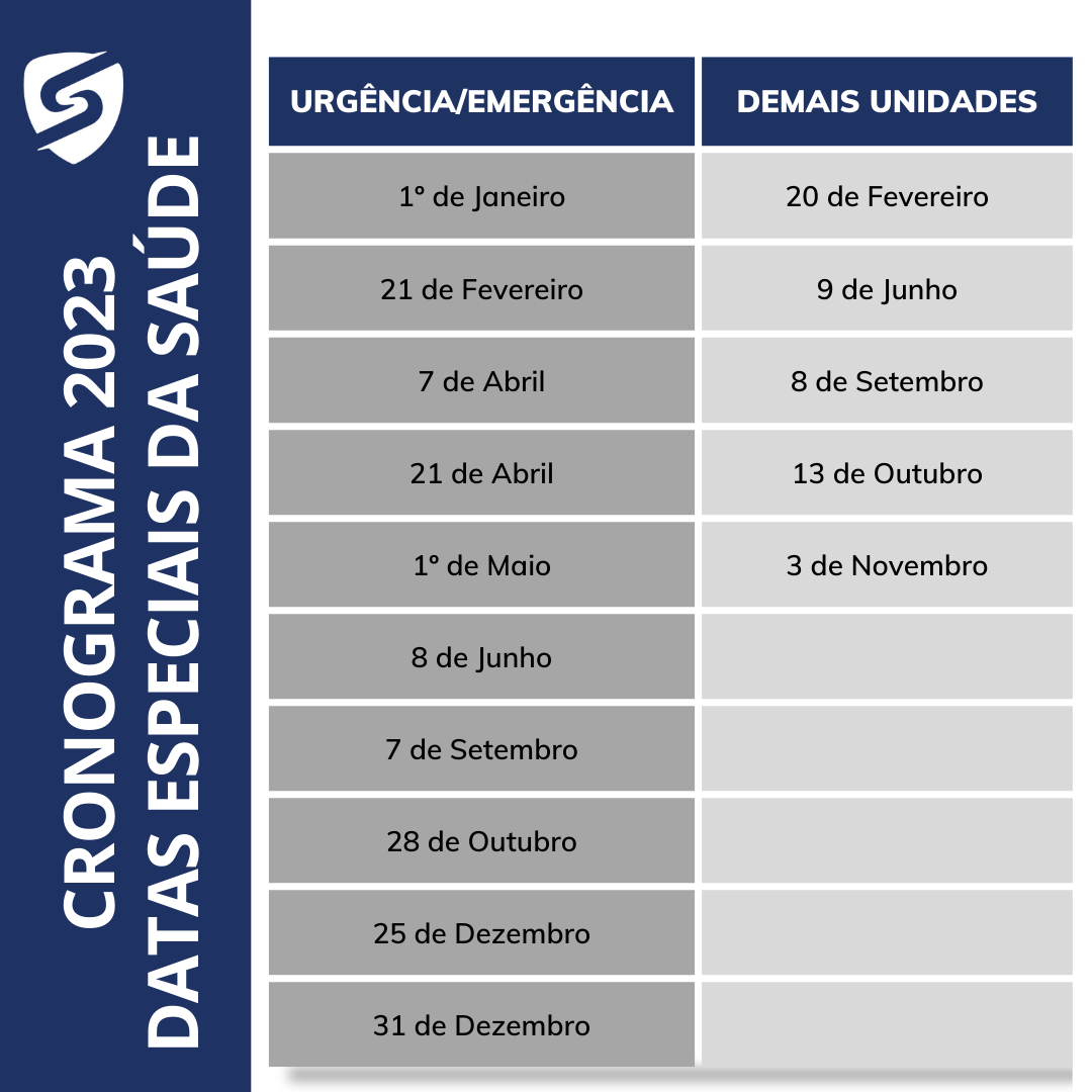 SECRETARIA MUNICIPAL DE SAÚDE DEFINE CRONOGRAMA DE DATAS ESPECIAIS PARA ...